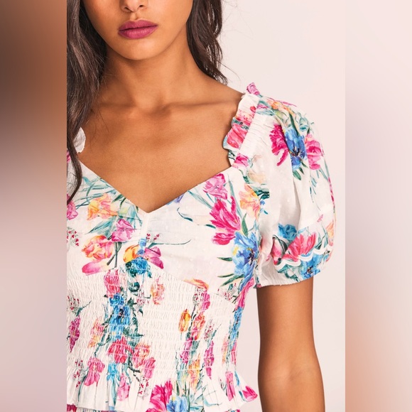 LoveShackFancy | Dresses | Nwt Loveshackfancy Jarrah White Floral ...